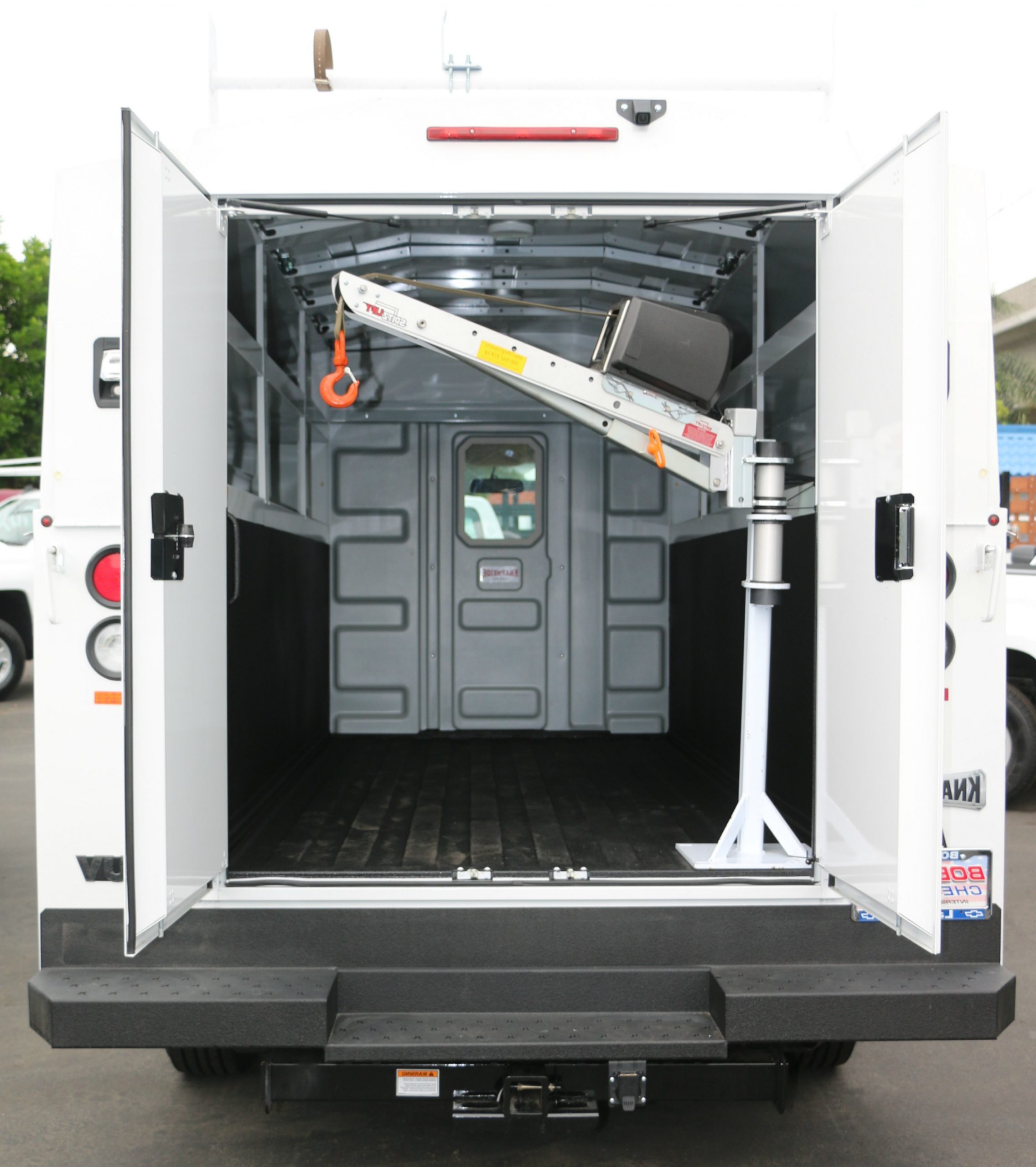 Spitzlift Fold Down Crane Enclosed Body - SpitzLift Portable Crane